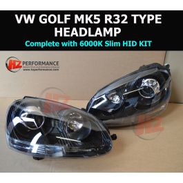 vw golf mk5 led xenon headlights led r32